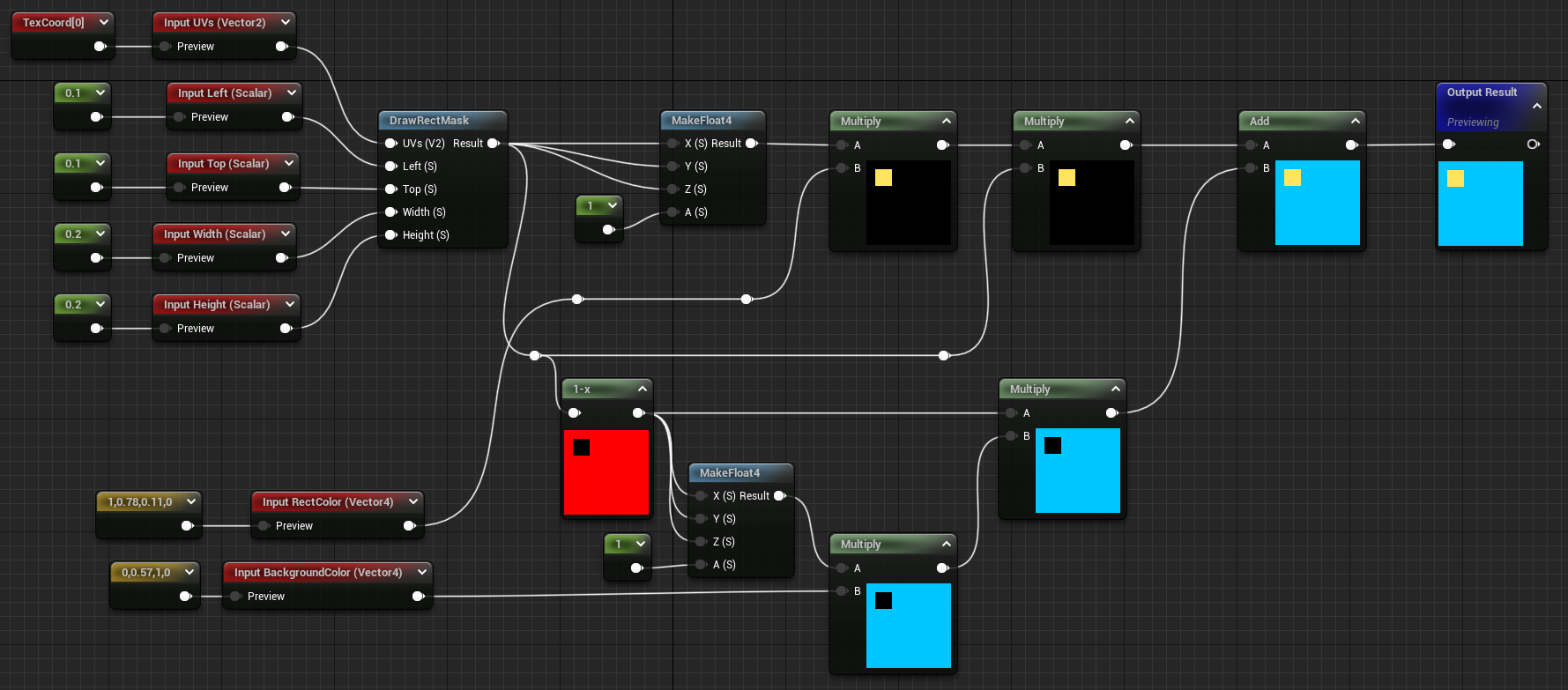 マテリアルでUV座標上に図形を描く - strv.dev