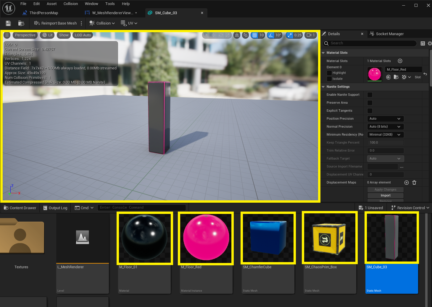 単一 Static Meshレンダラを FPreviewScene で実装する - strv.dev